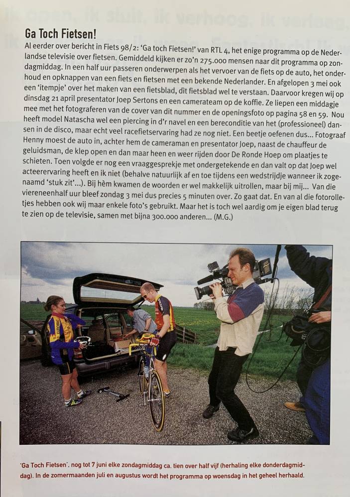 40 jaar Fiets magazine, wat was het nieuws in 1998? | Fiets.nl - Race ...