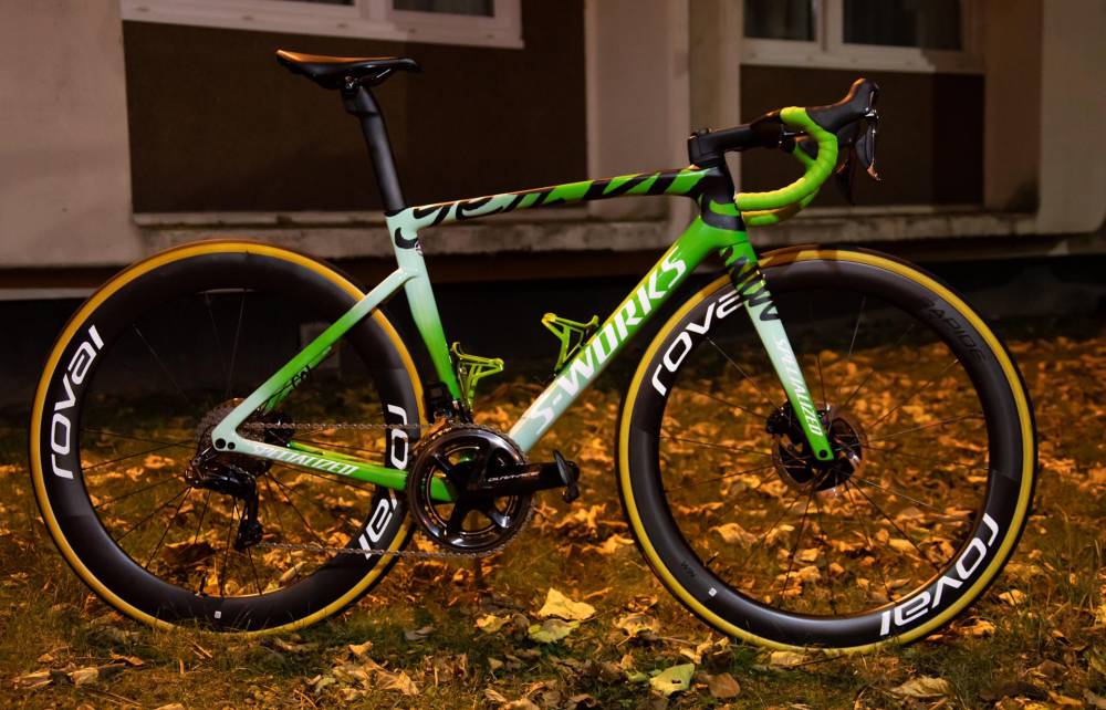Limited edition S-Works Tarmac SL7 'groene trui' frameset | Fiets.nl ...